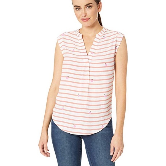 Joules | Tops | Joules Jae Top Sleeveless Orange Stripes Sz 2 Nwot ...